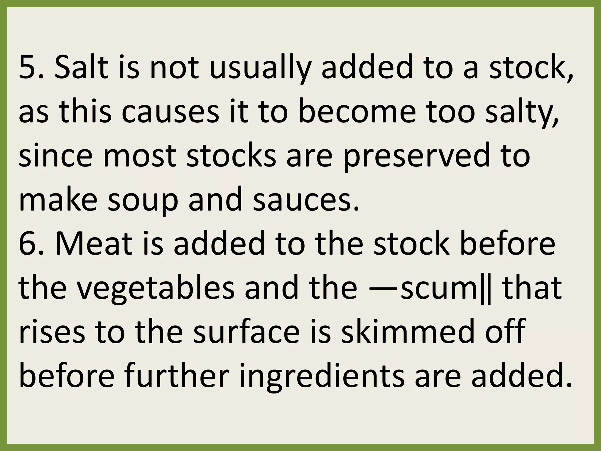 Stocks, soups and sauces | PPTX