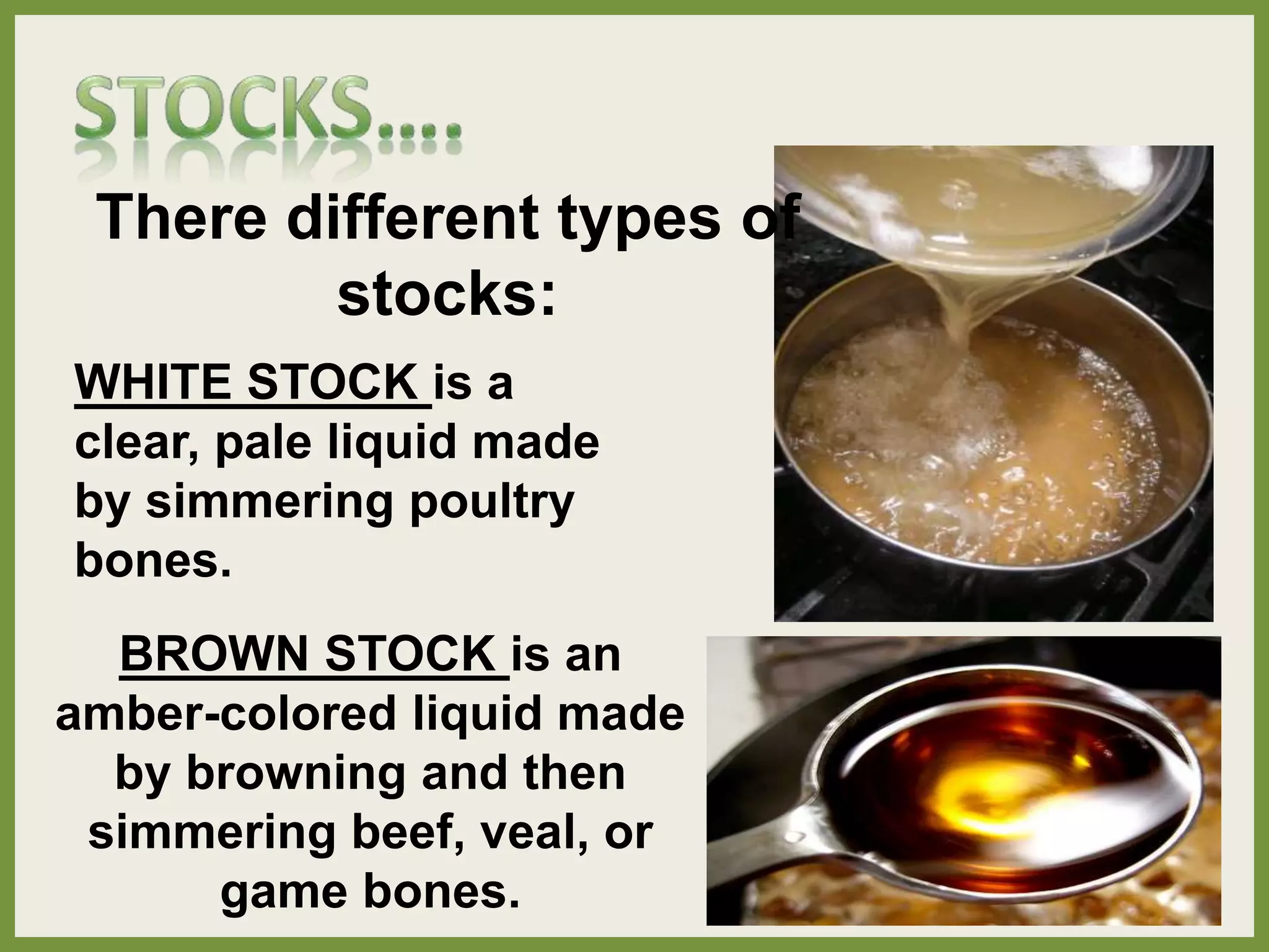 Stocks, soups and sauces | PPTX