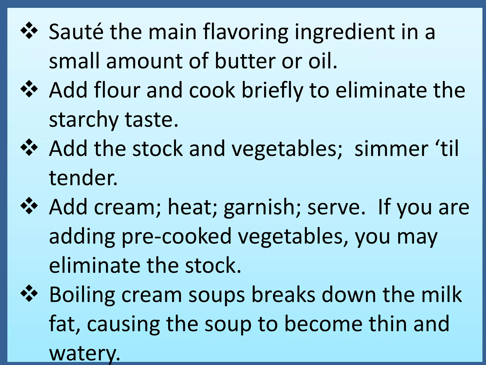 Stocks, soups and sauces | PPTX