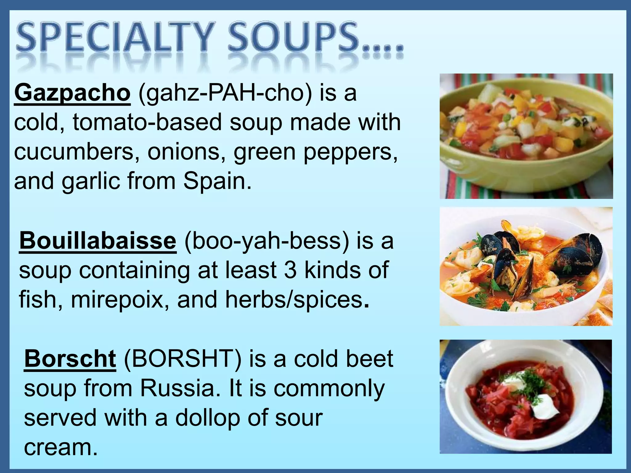 Stocks, soups and sauces | PPTX