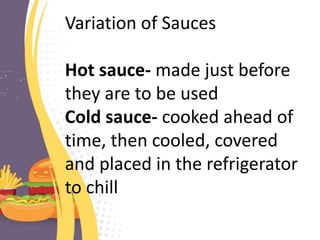 Stocks, soups and sauces | PPTX