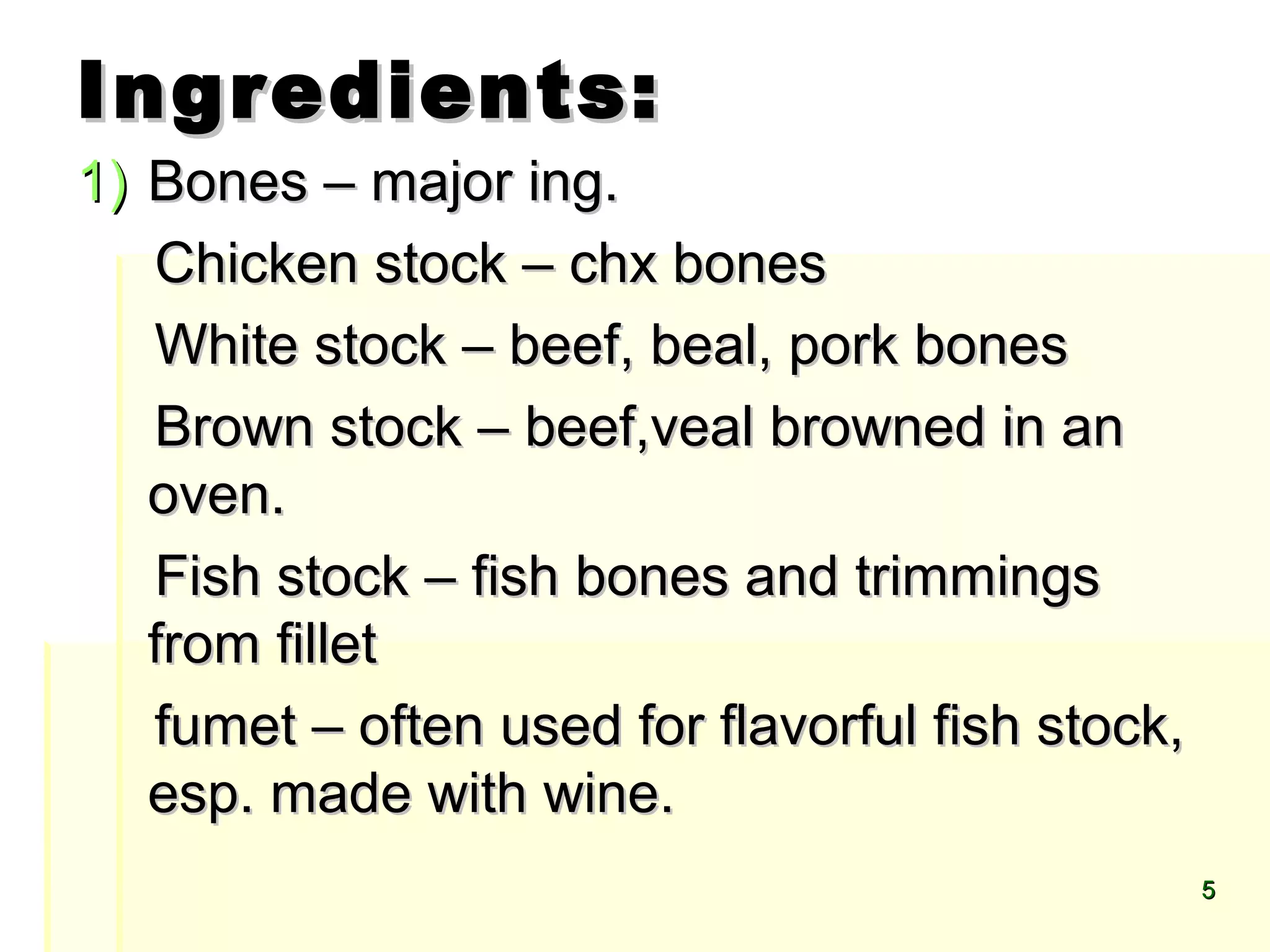 Stocks, soups & sauces (revised) | PPT