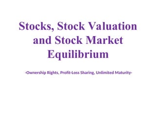 Stocks and Stock's Valuations (1).ppt