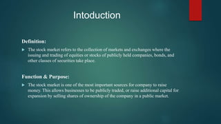 Development of Stock Market in India | PPTX