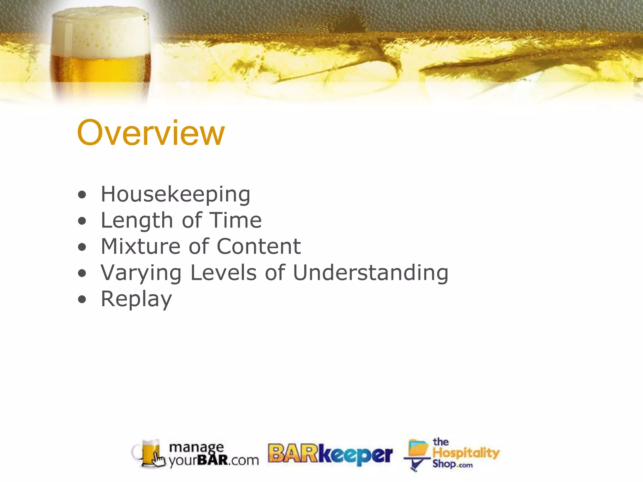 Stocktakingpreview | PPT | Bars & Restaurants | Attractions