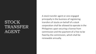 STOCK TRANSFER AGENT.pptx