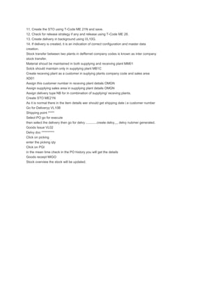 Stock transfer using stock transport order | DOCX