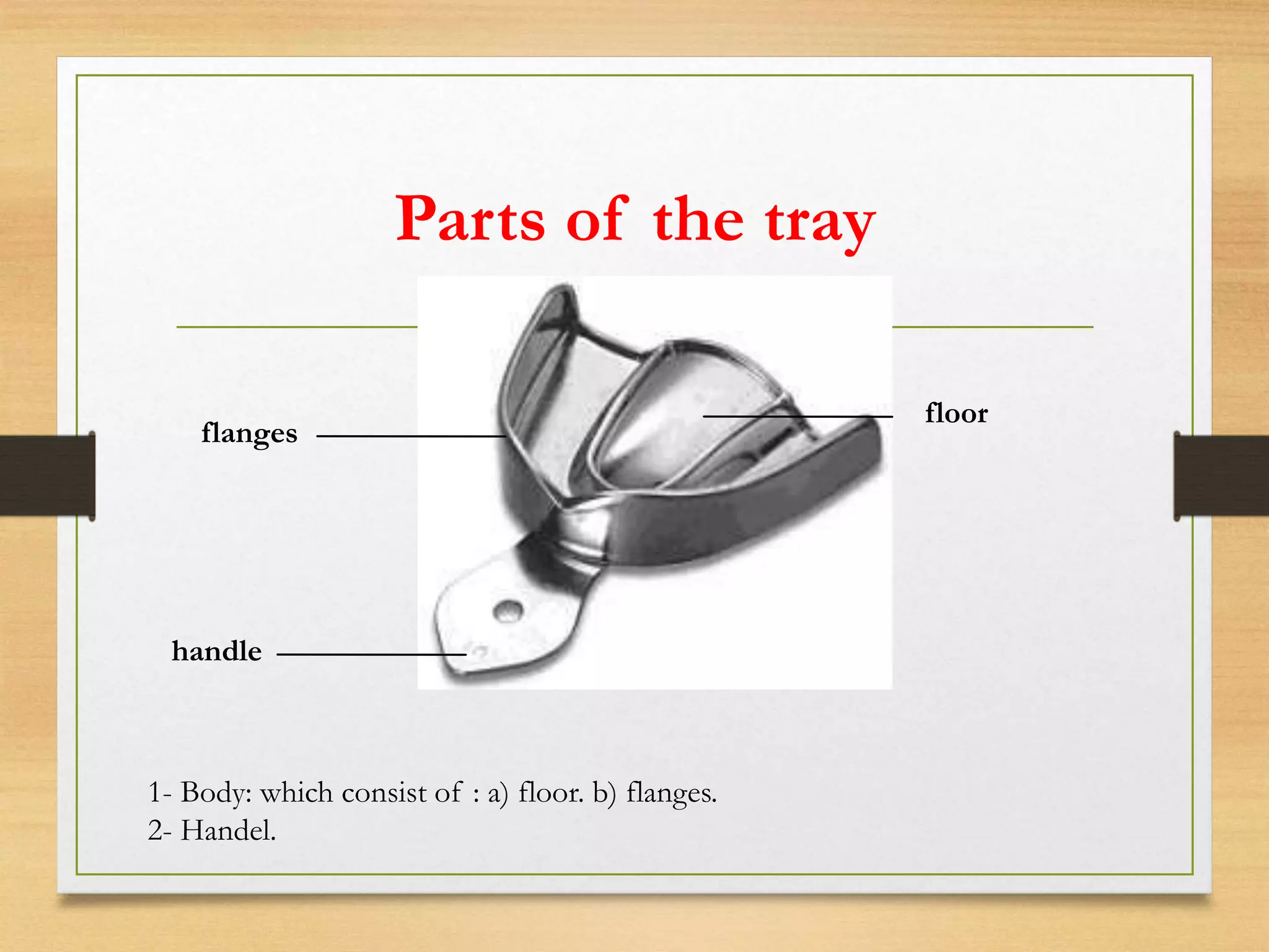 tray definition and classification | PPTX