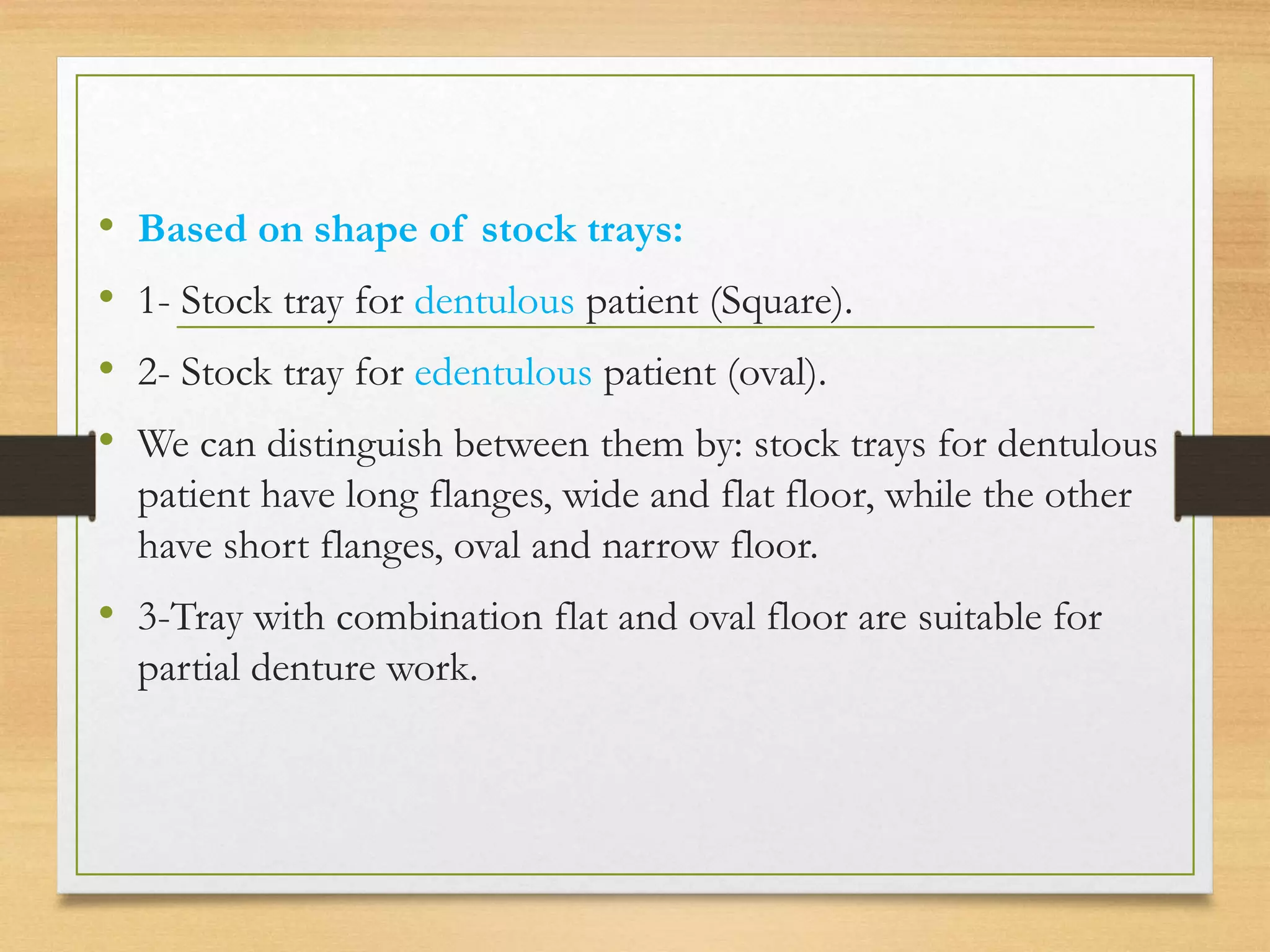 tray definition and classification | PPTX
