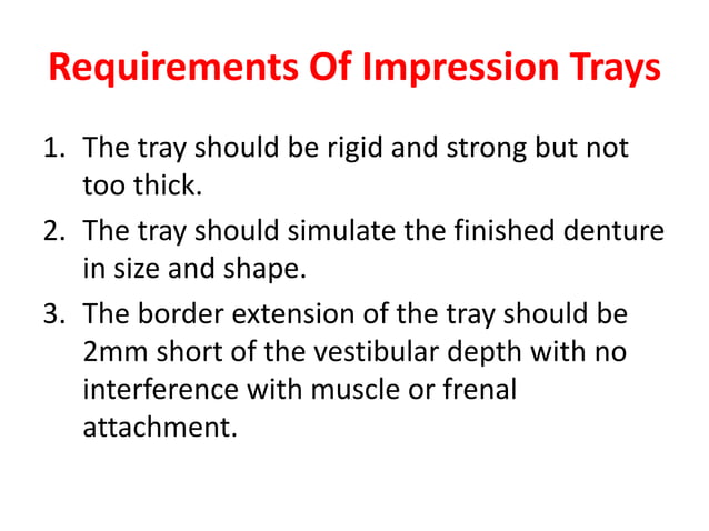 Stock trays | PPTX | Oral care | Personal Care