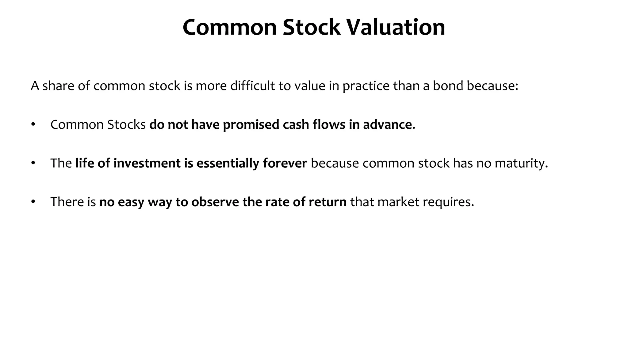 Stock Valuation | PPTX