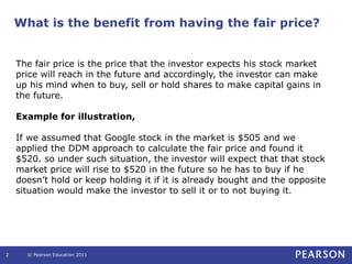 Stock valuation from A to Z with real-life application | PPT
