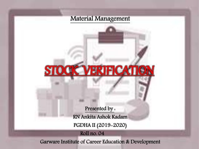 Stock verification | PPTX | Business Accounting & Finance | Business