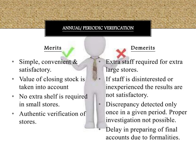 Stock verification | PPTX | Business Accounting & Finance | Business