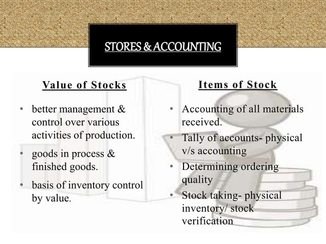 Stock verification | PPTX | Business Accounting & Finance | Business