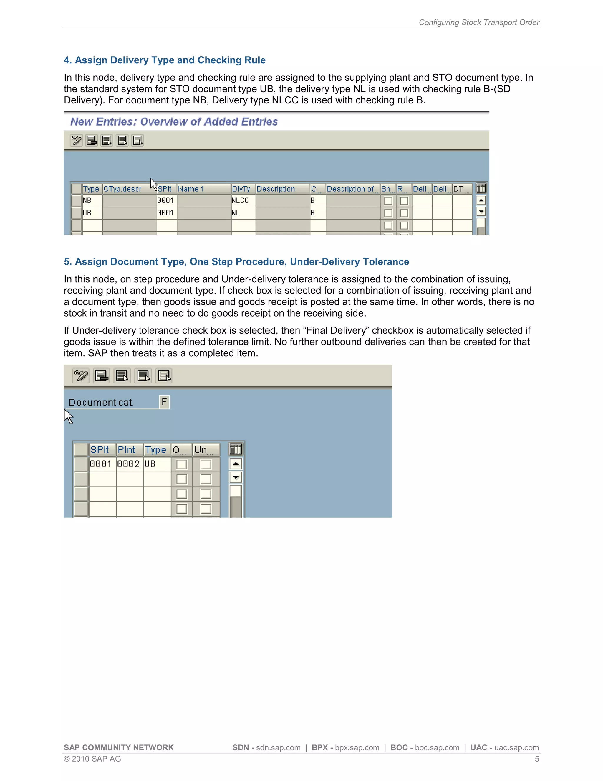 SAP STO config | PDF