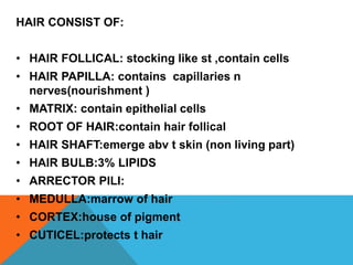structure n function of hair | PPTX