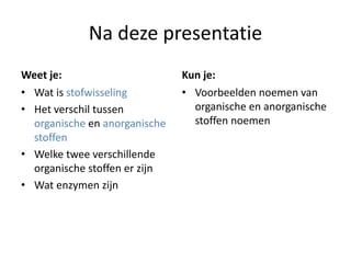 Stofwisseling | PPTX