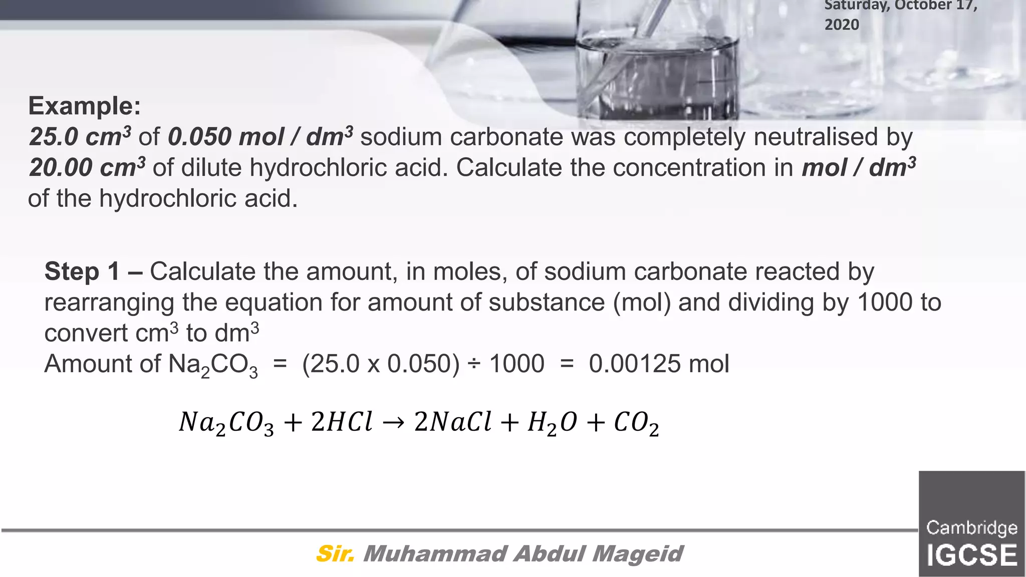 Chapter 4 Stoicheometry | PPTX