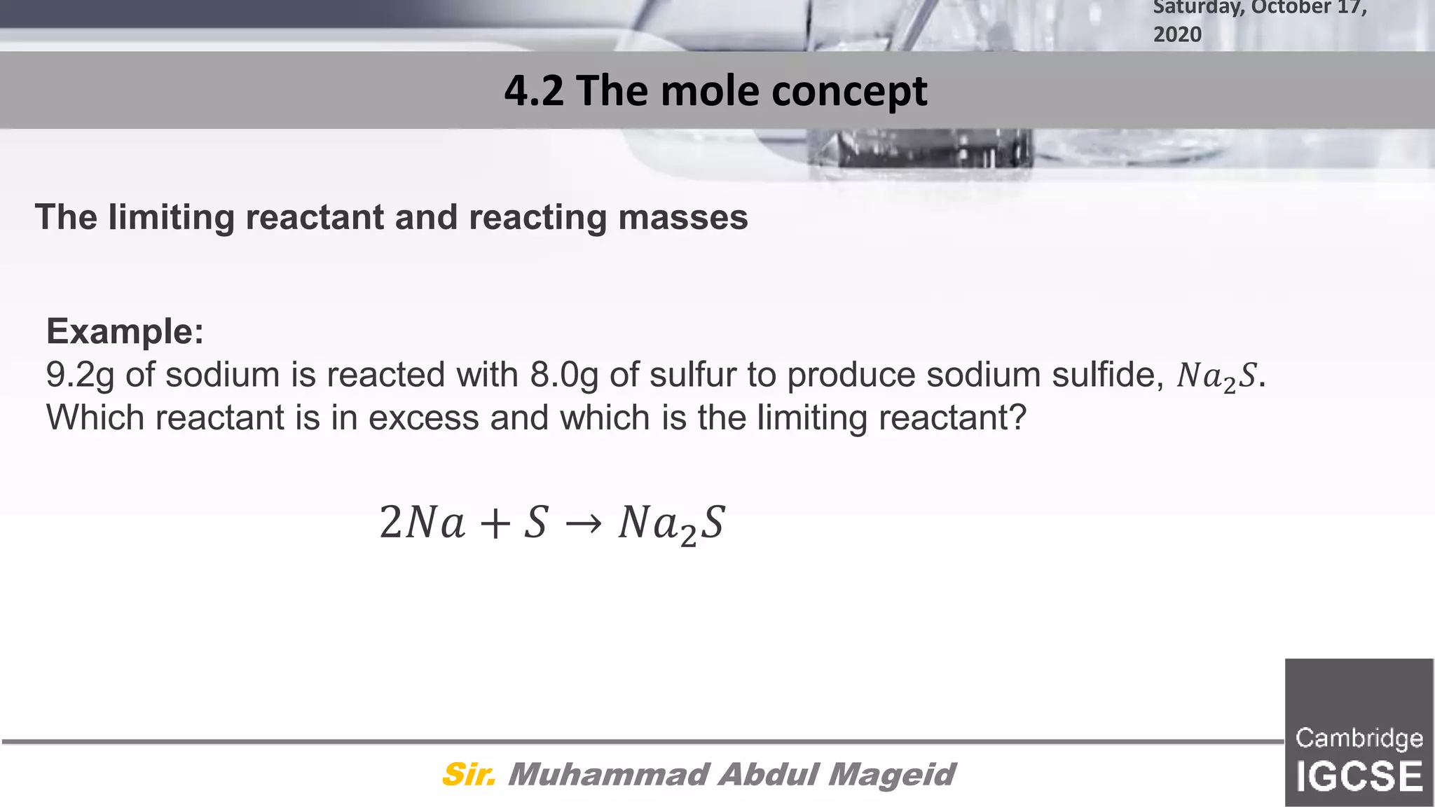Chapter 4 Stoicheometry | PPTX