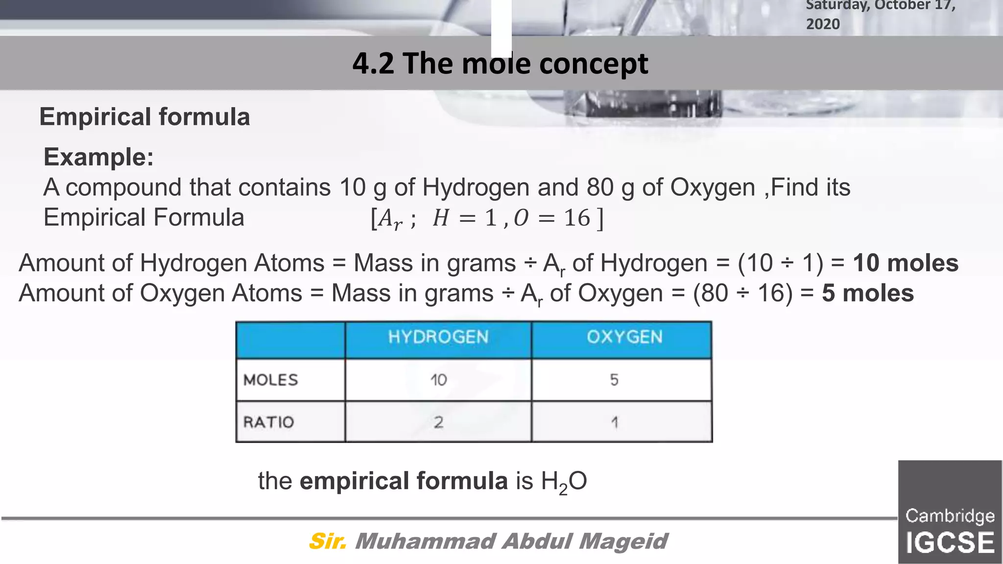 Chapter 4 Stoicheometry | PPTX