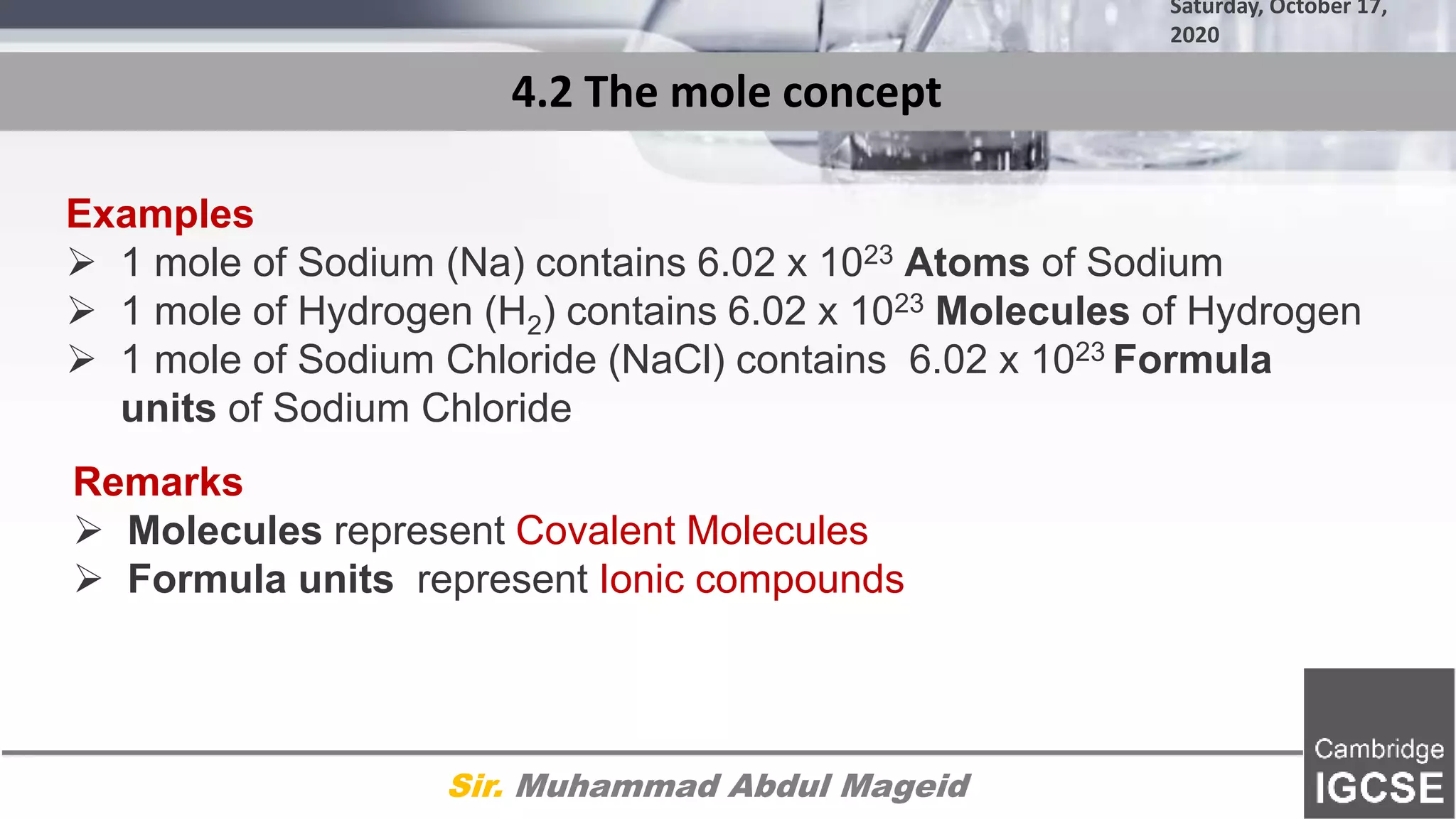 Chapter 4 Stoicheometry | PPTX