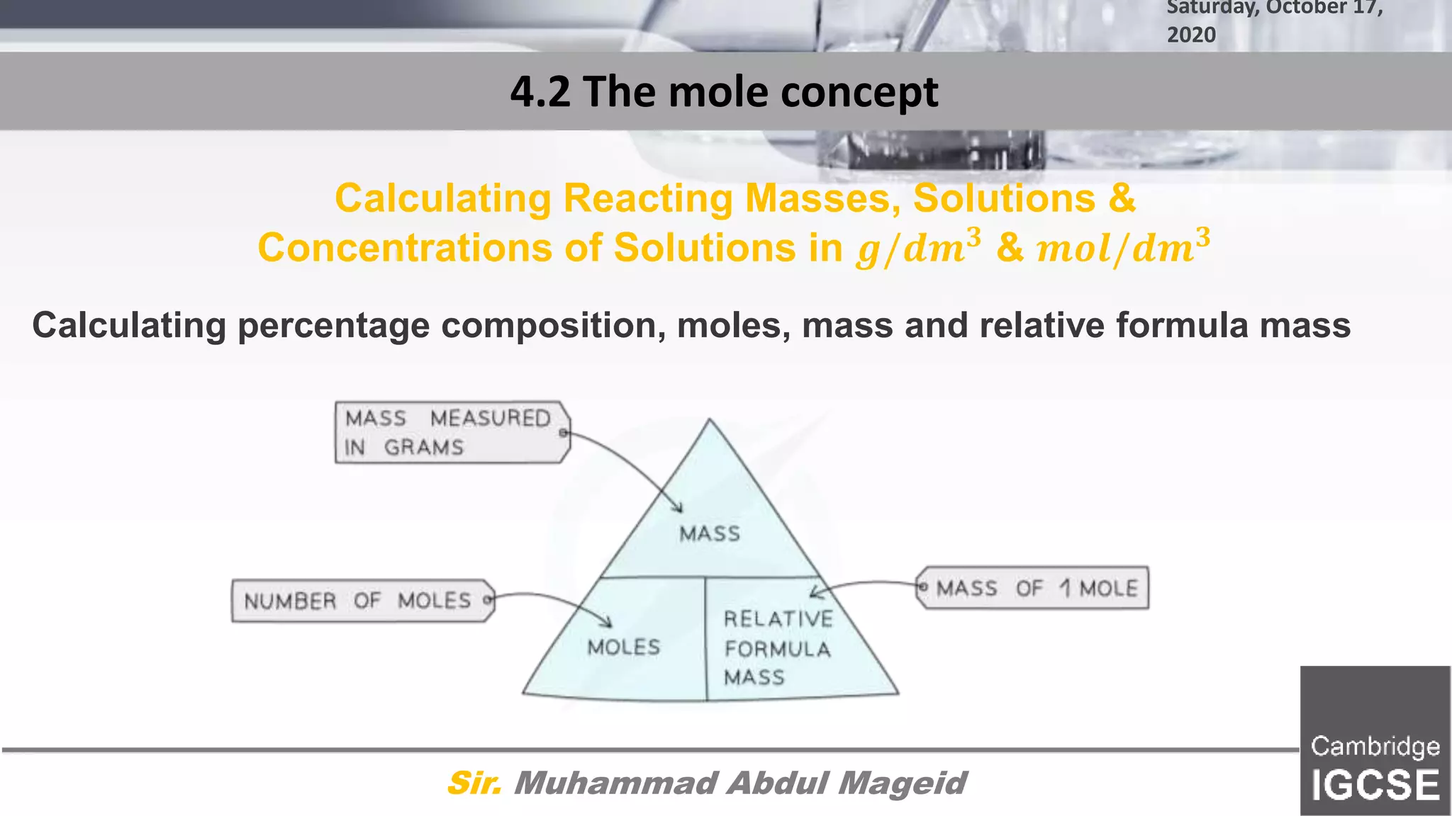 Chapter 4 Stoicheometry | PPTX