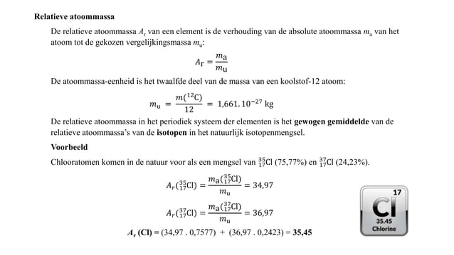 Stoichiometrie - Chemisch rekenen | PPTX