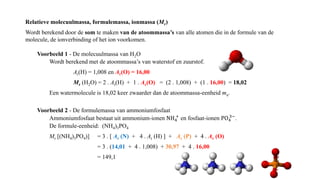 Stoichiometrie - Chemisch rekenen | PPTX