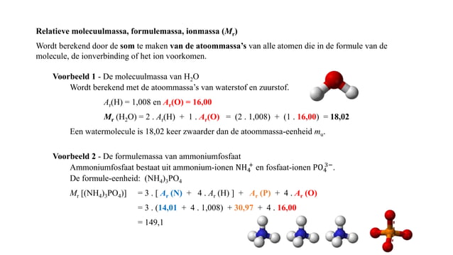 Stoichiometrie - Chemisch rekenen | PPTX