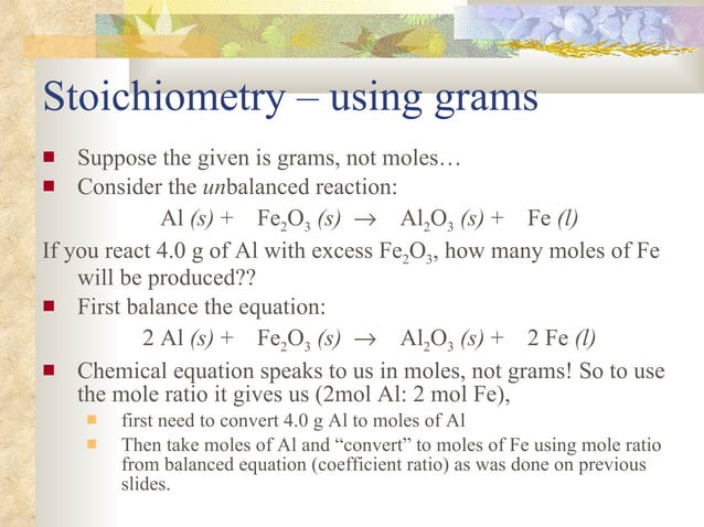 Stoichiometry | PPT