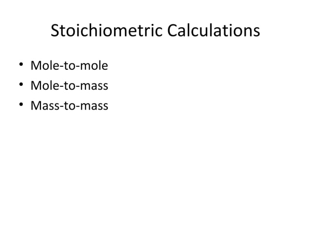 Stoichiometry | PPT