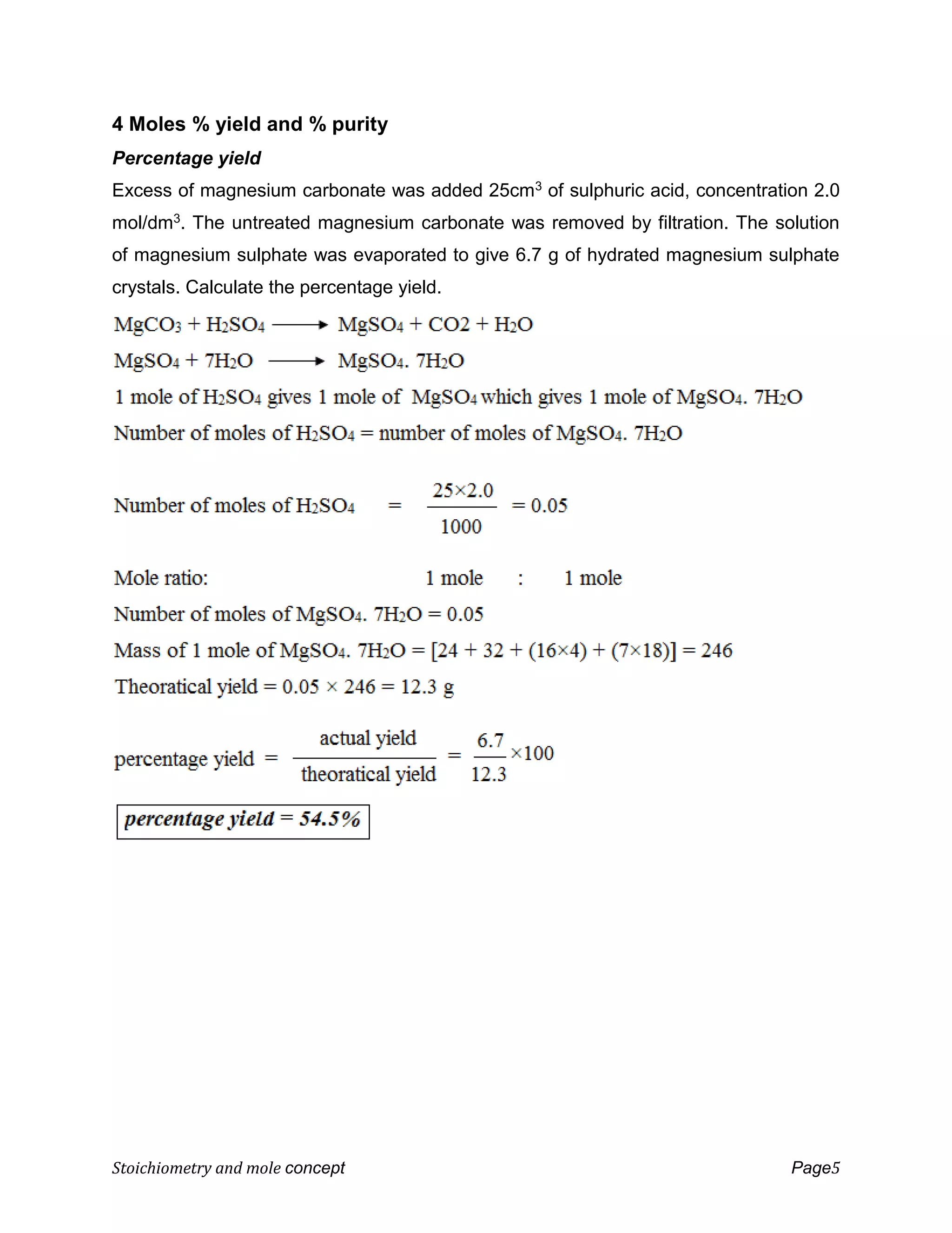 Stoichiometry | DOCX