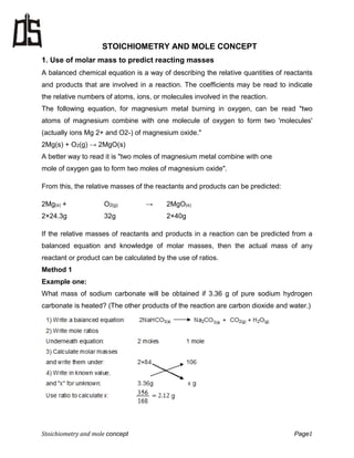 Stoichiometry | DOCX