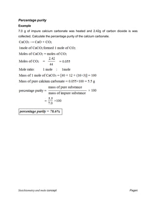 Stoichiometry | DOCX