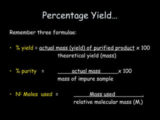 Stoichiometry | PPT | Chemistry | Science