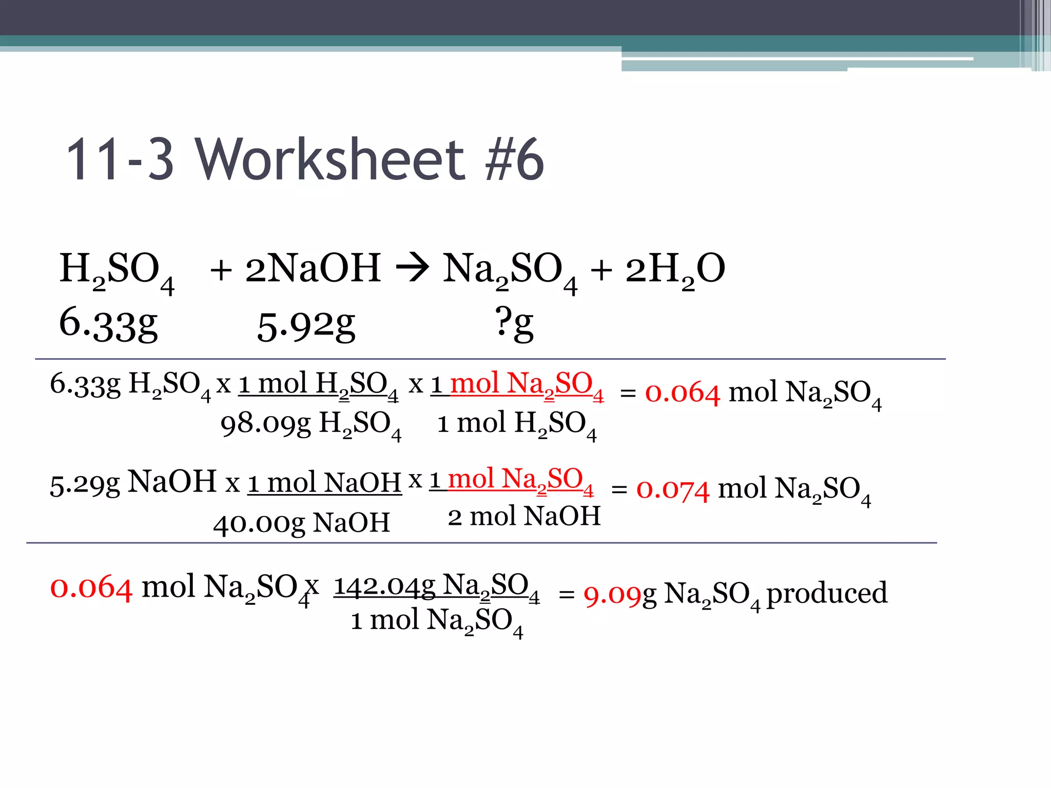 Chemistry I Honors - Stoichiometry Limiting Reactant | PPTX