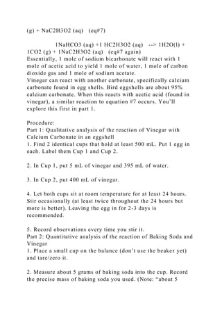 Stoichiometry Lab – The Chemistry Behind Carbonates reacting with .docx ...