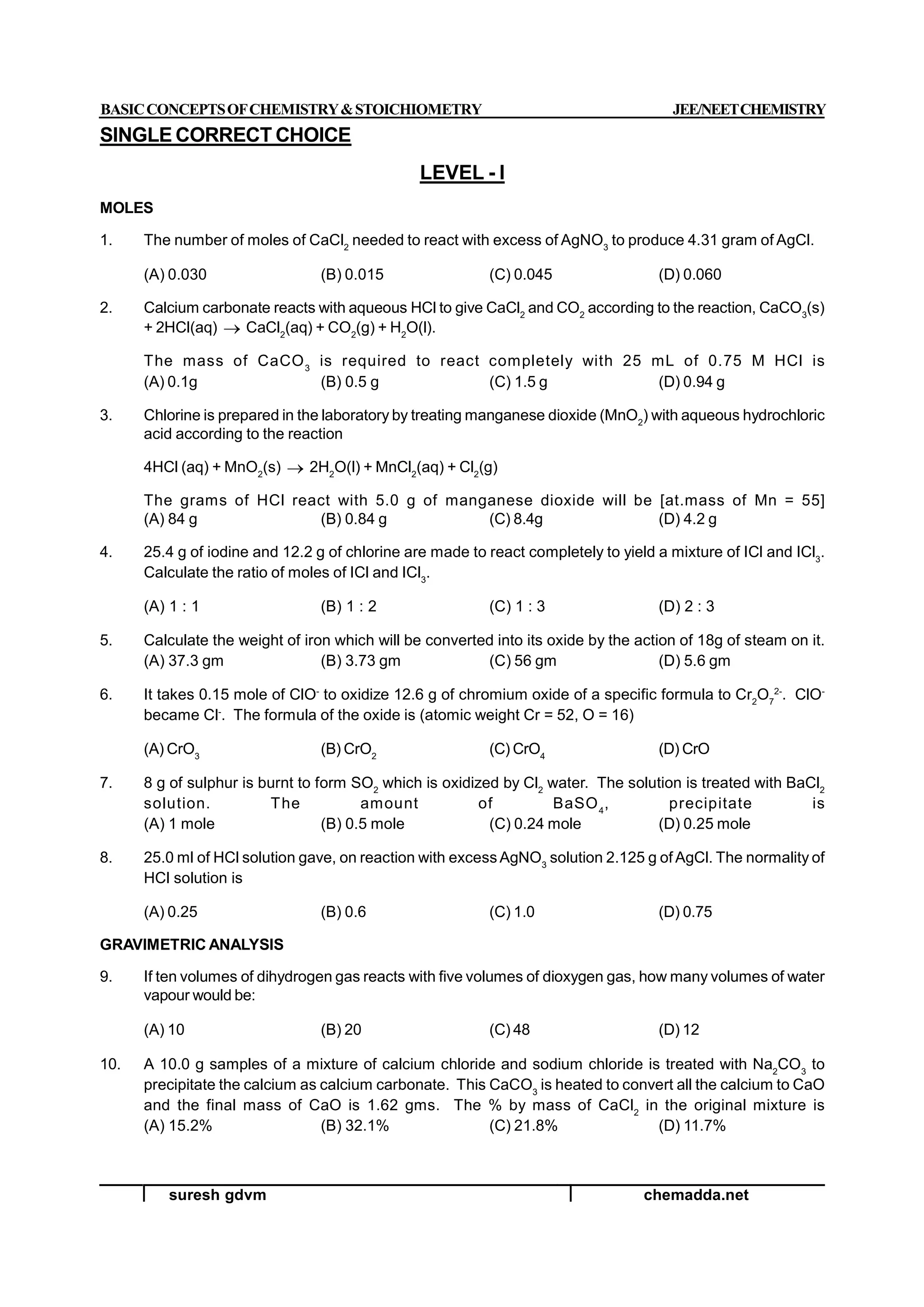 Some basic concepts of chemistry | PDF