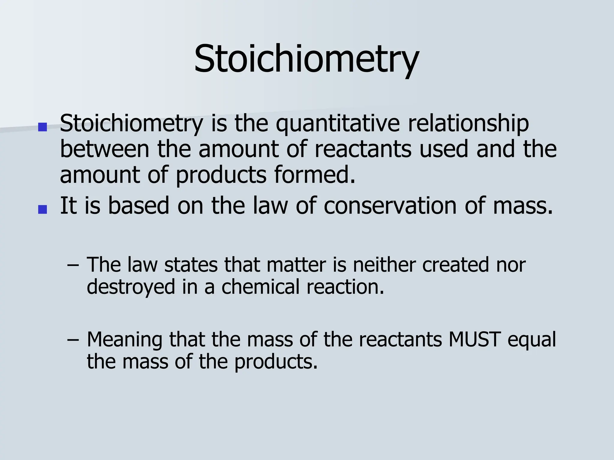 Stoichiometry Notes for general Chemistry 1 | PPTX