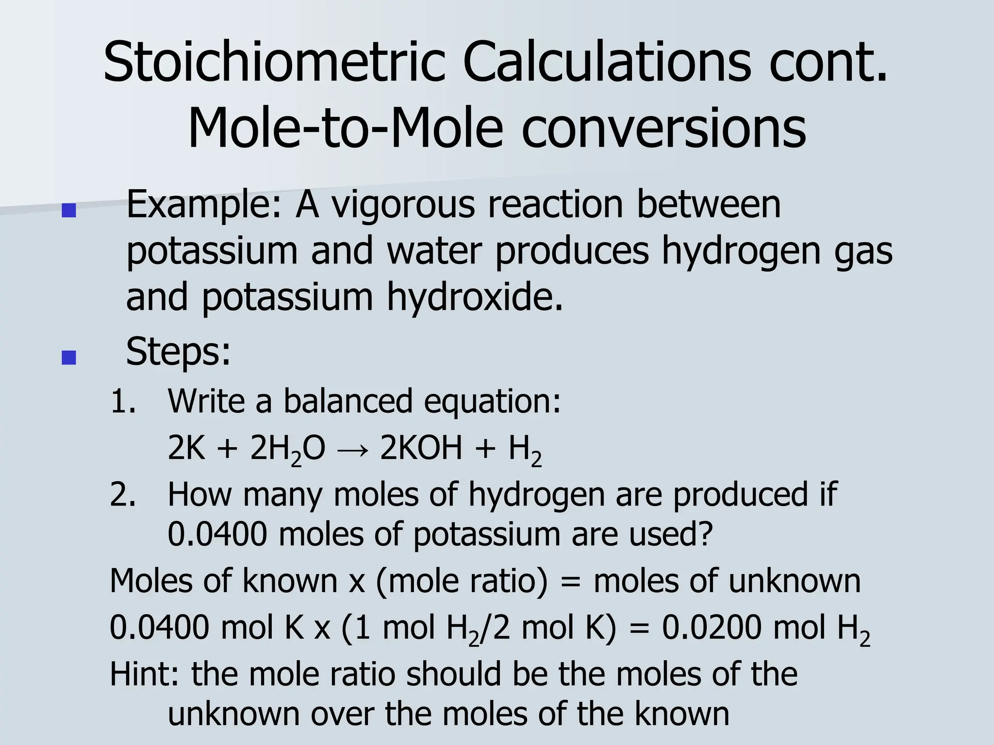Stoichiometry Notes for general Chemistry 1 | PPTX
