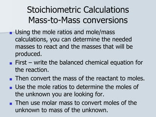 Stoichiometry Notes for general Chemistry 1 | PPTX | Chemistry | Science