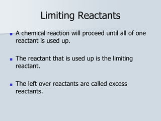 Stoichiometry Notes for general Chemistry 1 | PPTX | Chemistry | Science