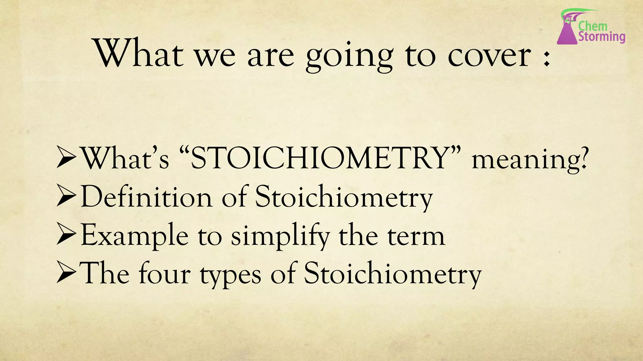 Stoichiometry part 1 (introduction) | PPT