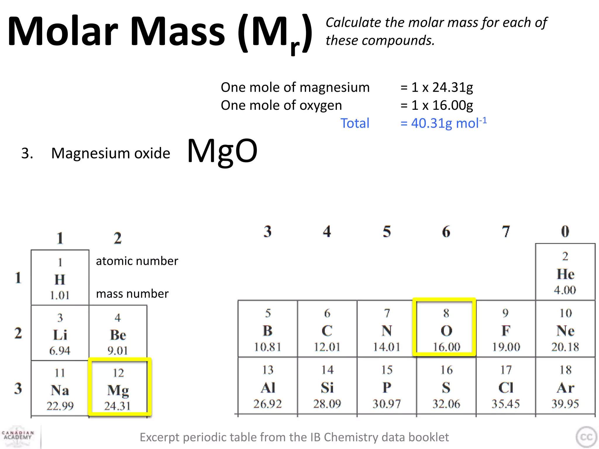 Stoichiometry & The Mole | PPTX