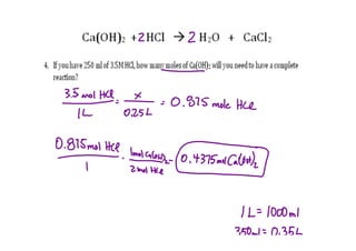 Stoich With Molarity | PDF