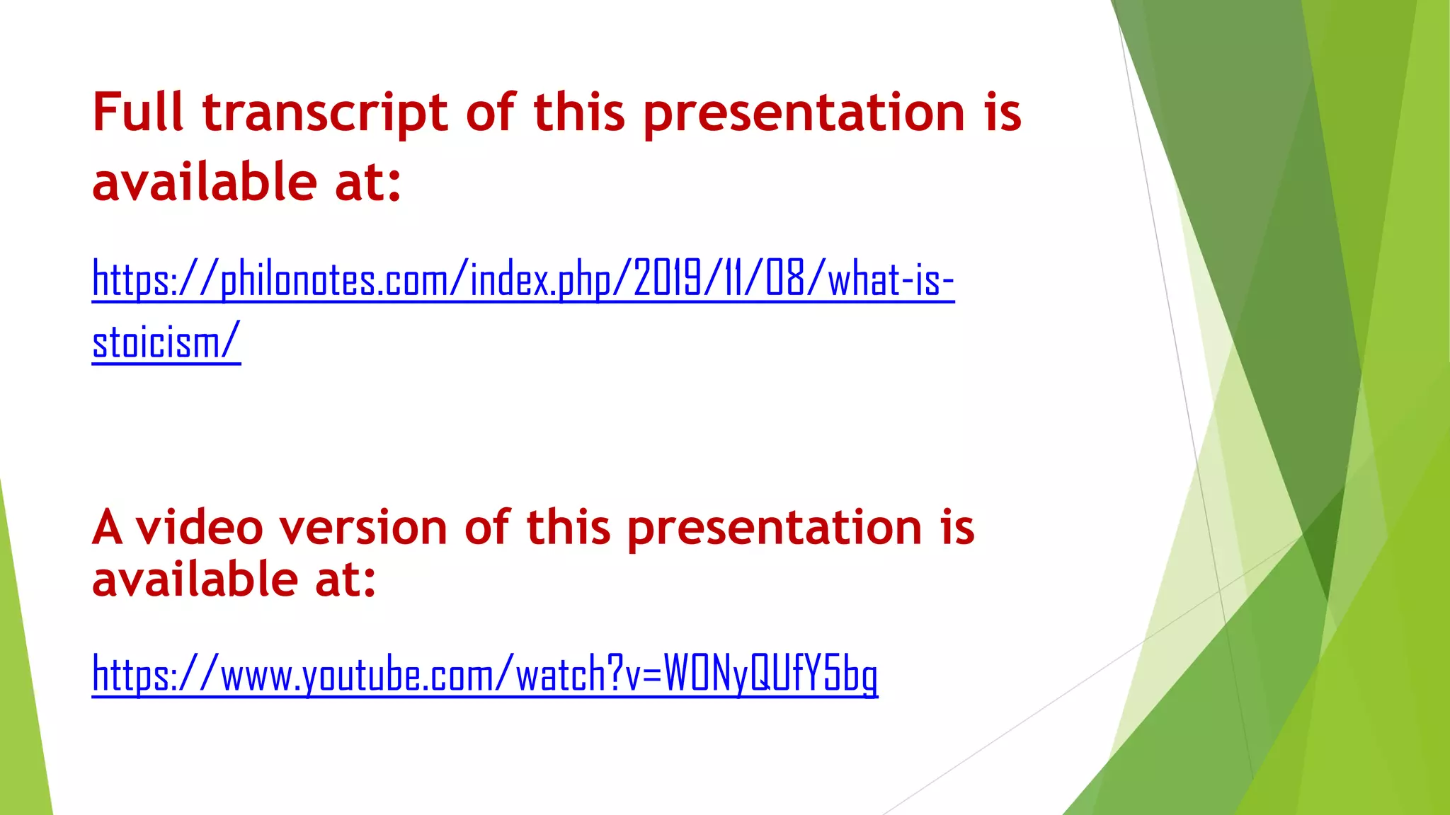 What is Stoicism? | PDF