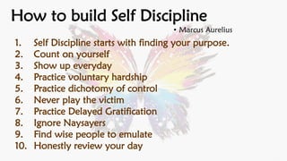 Stoicism and How to build Self Discipline | PDF