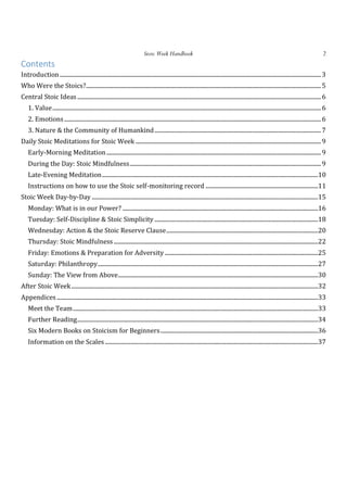 Stoic Week Handbook | PDF