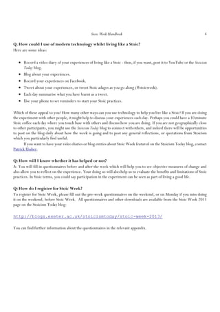 Stoic Week Handbook | PDF